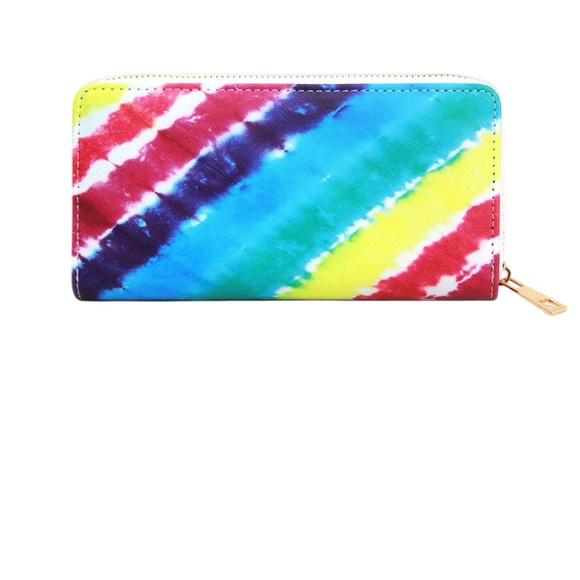 Bags | Tye Dye Single Zip Wallet | Poshmark